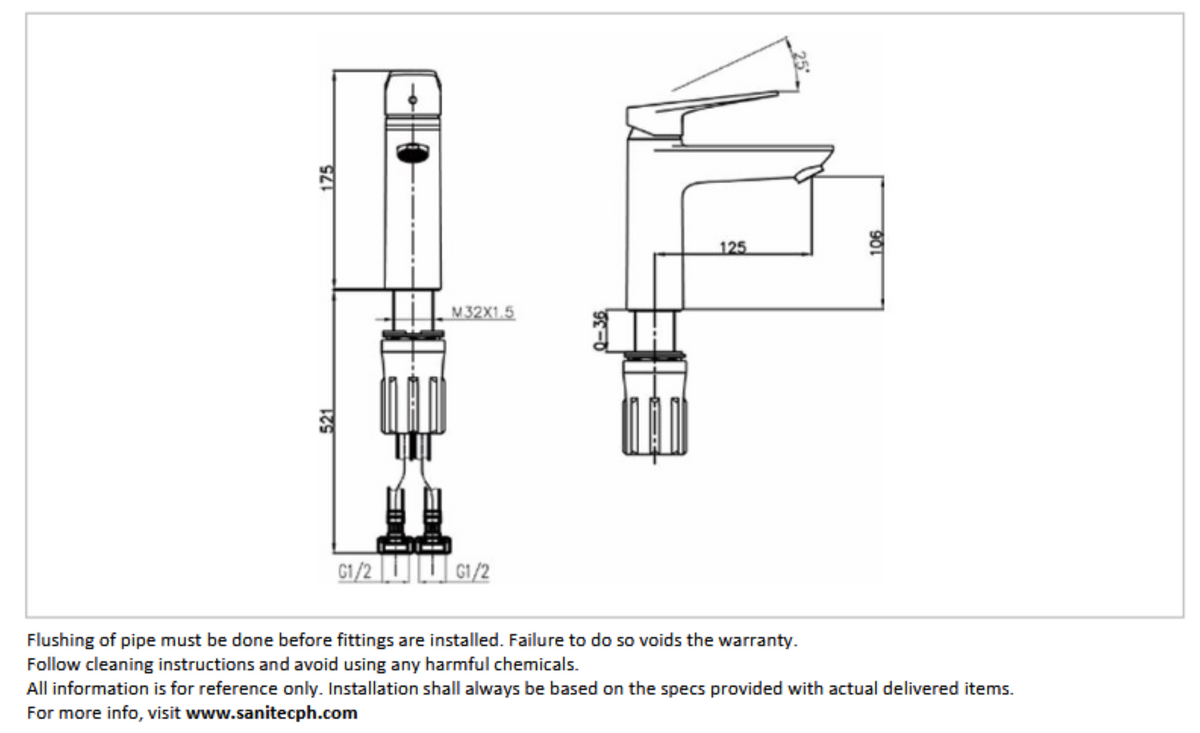 JOMOO Econo A 1lever basin mixer gun metal 32676-739/HBS-Z – Sanitec Import Ventures