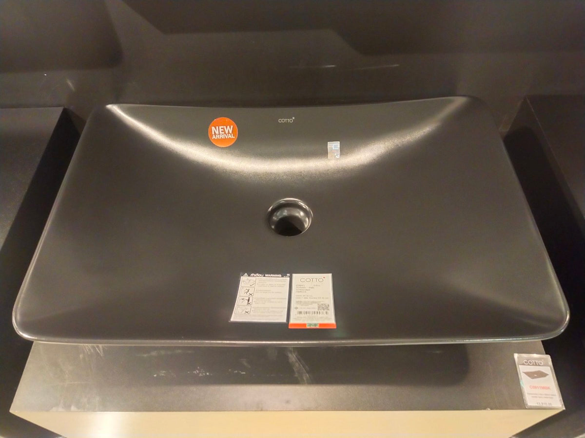 COTTO Countertop Basin, Matt Black Finish C0911MBK – Sanitec Import ...
