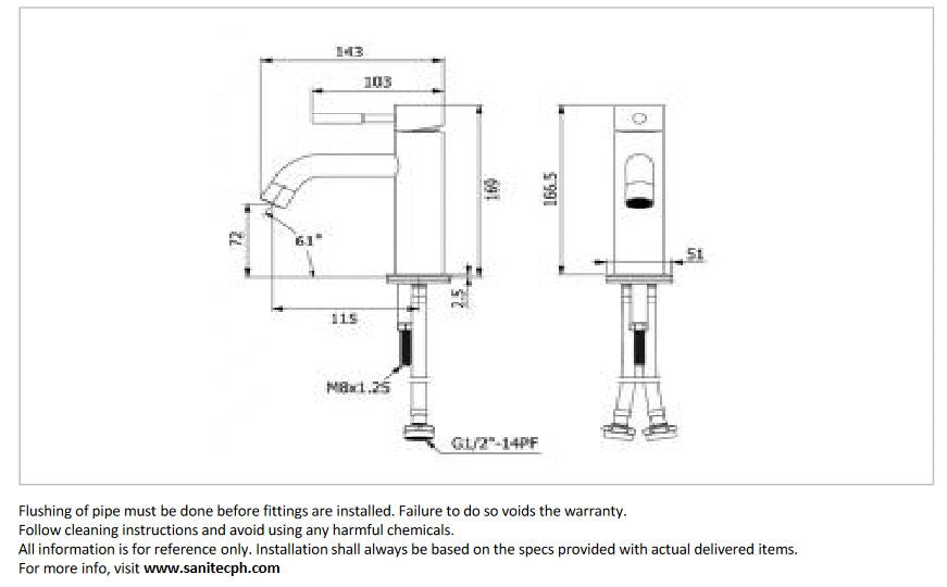 VRH Marathon Basin Mixer P2001A7 – Sanitec Import Ventures