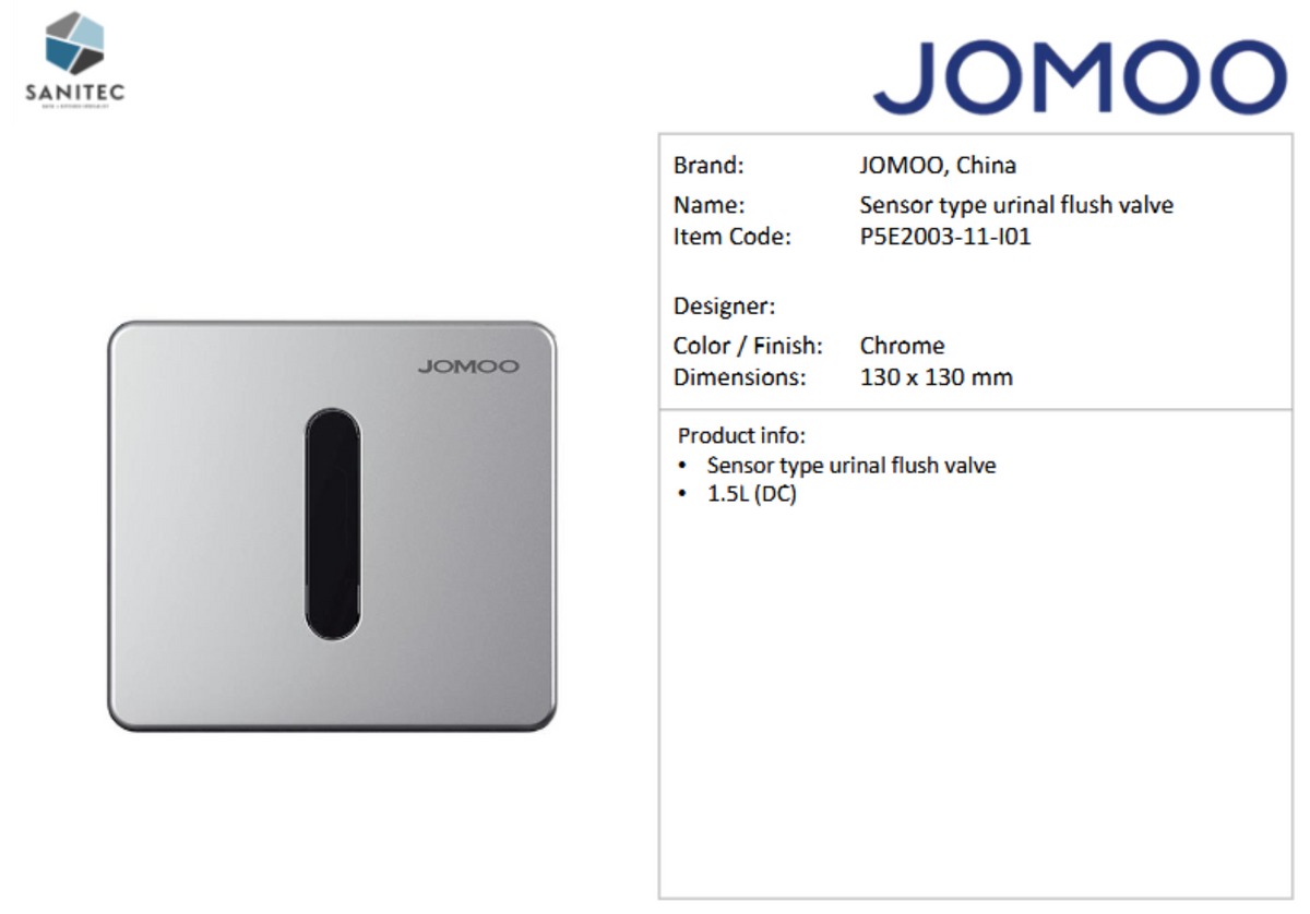 JOMOO sensor urinal flush valve plate P5E2003-11-I01 – Sanitec Import Ventures