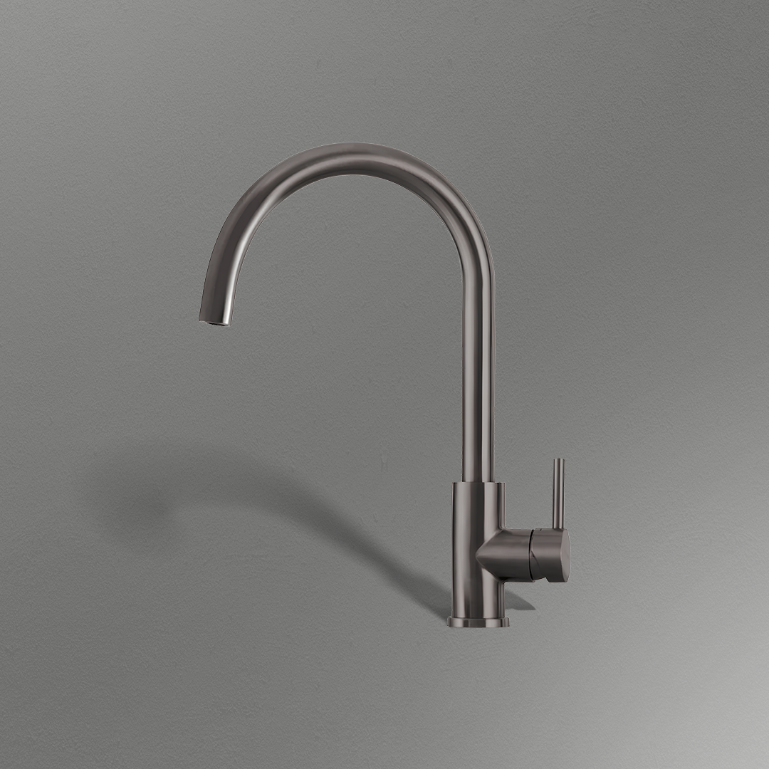 Primy Single Lever Sink Mixer with Swivel Spout Gun Metal PF7107MG ...