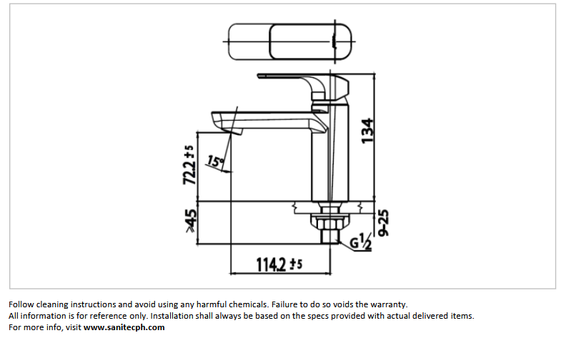 Cotto Scirroco Sense basin tap Gold CT1142A#GR – Sanitec Import Ventures