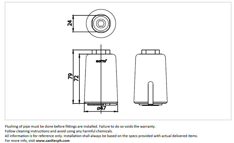 Cotto Kitchen Faucet Sensor Kit CT4922DC – Sanitec Import Ventures