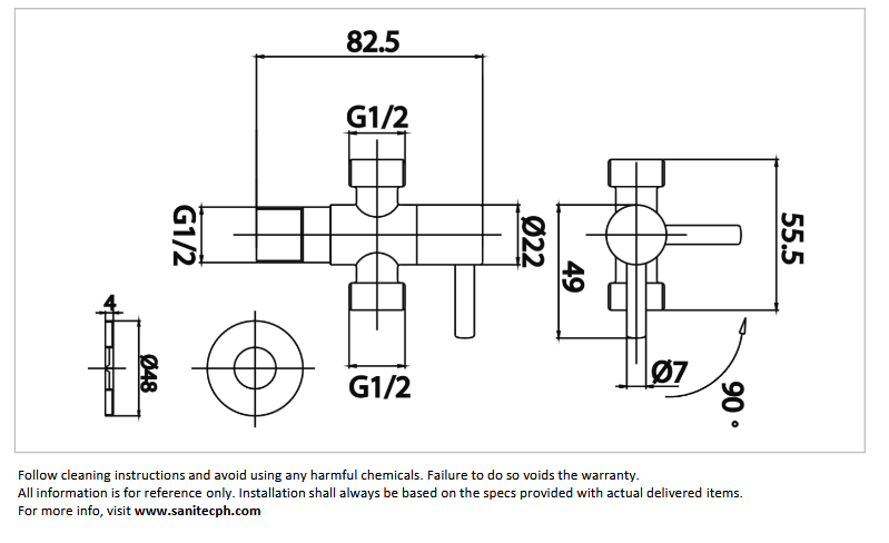 Cotto Double stop valve CT1702(HM) – Sanitec Import Ventures