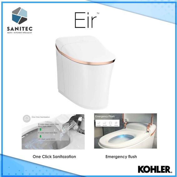Kohler Eir Floor Mounted Intelligent Toilet Sunrise Gold K77795MY‐SG‐0 ...